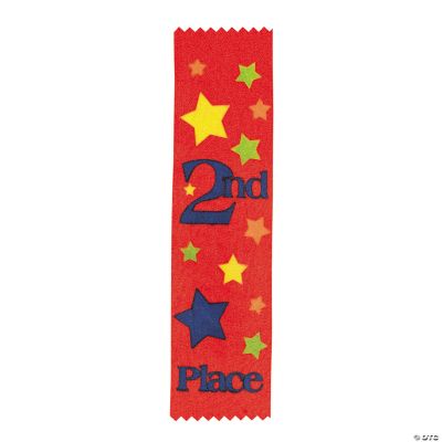 “2nd Place” Red Award Ribbons - 12 Pc. | Oriental Trading