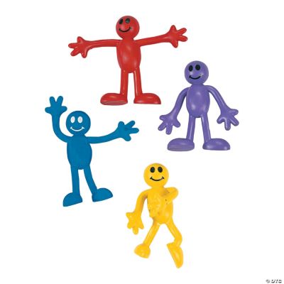 Bulk 48 Pc. Mini Smile Face Bendables | Oriental Trading