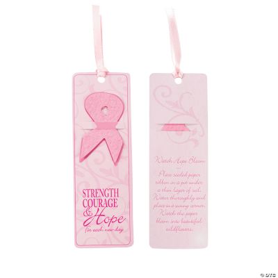 Pink Ribbon Seeded Bookmarks - Discontinued