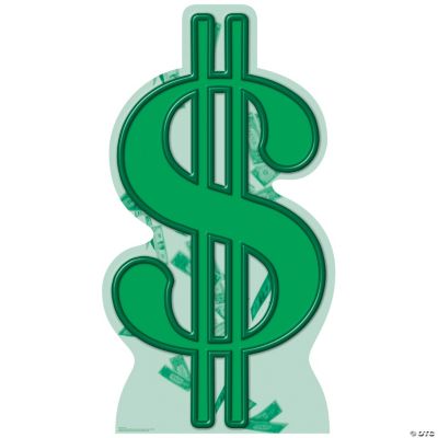 $ Dollar Sign Cardboard Stand-Up | Oriental Trading