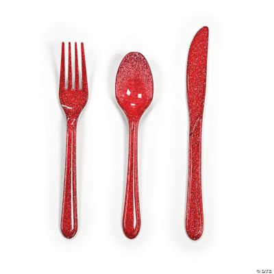 Red Glitz Cutlery - Discontinued