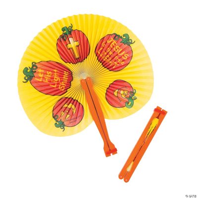 Christian Pumpkin Folding Fans - Discontinued