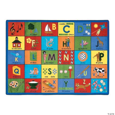 Joy Carpets Bilingual Phonics® Classroom Rug - 7 ft. 8" x 10 ft. 9 ...