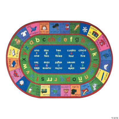 Joy Carpets Joy Carpets Lengualink® Oval Classroom Rug - 7 ft. 8" X 10 ...
