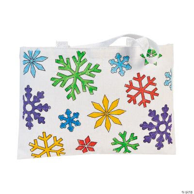 Color Your Own Winter Tote Bags - Discontinued