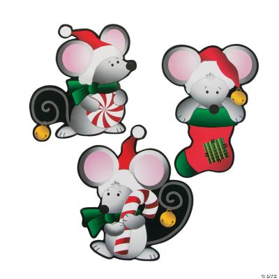 Christmas Mice Bulletin Board Cutouts - Discontinued