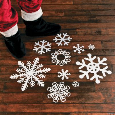 2 1/2" - 13 3/4" Snowflake Vinyl Classroom Floor Decals - 15 Pc ...