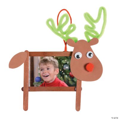 Craft Stick Reindeer Picture Frame Christmas Ornament Craft Kit ...