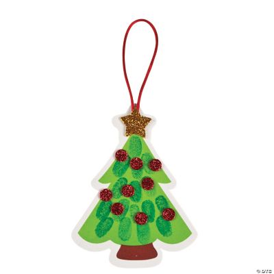 Thumbprint Christmas Tree Ornament Craft Kit - Discontinued