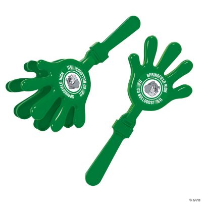 Green Team Spirit Custom Photo Hand Clappers - 12 Pc. | Oriental Trading