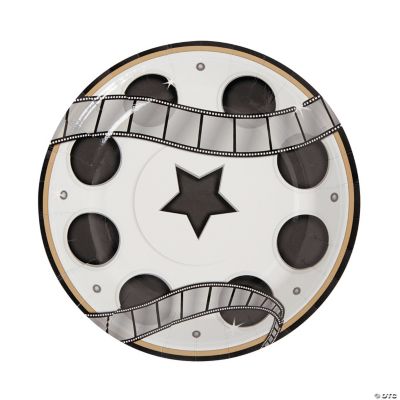 Movie Night Film Reel Paper Dessert Plates - 8 Ct. | Oriental Trading