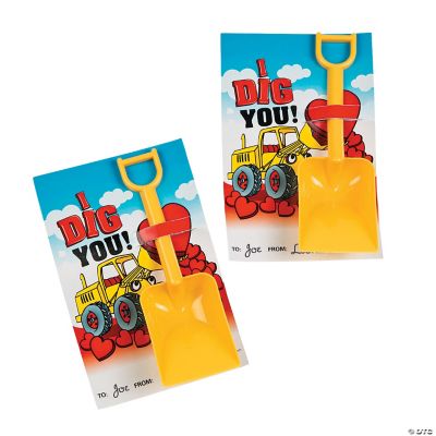 6" I Dig You Valentine Exchanges Card with Shovel for 12 | Oriental Trading