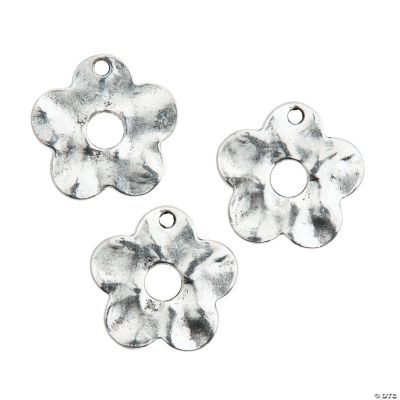 Silvertone Flower Charms - Discontinued