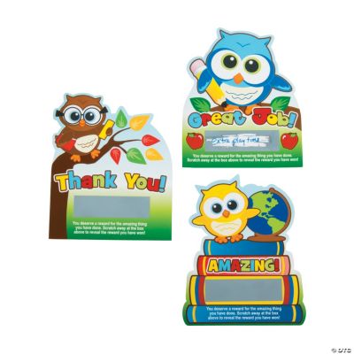 Owl Scratch Reward Cards - Discontinued
