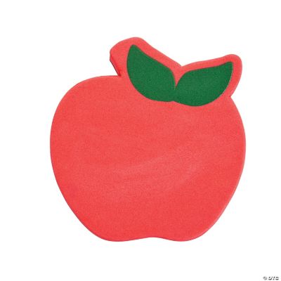 Apple-Shaped Dry Erase Erasers - Discontinued