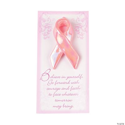 Pink Ribbon Ornament on Card - Discontinued
