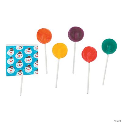 Snowman Face Printed Lollipops - Discontinued