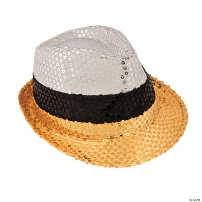 Gold & Silver Sequin Fedora Hat - Discontinued