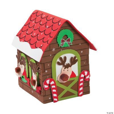 3D Reindeer Stable Craft Kit - Makes 12