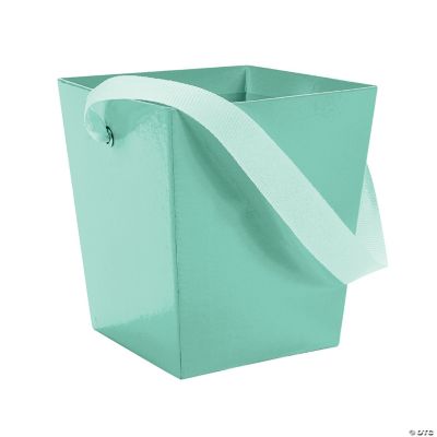 Mint Green Buckets with Ribbon Handle - Discontinued