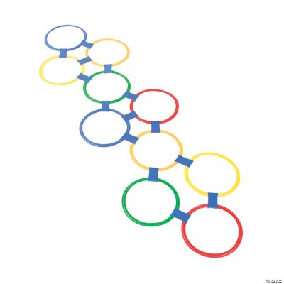 11" Bright Colors Hopscotch Rings Active & Outdoor Games Set | Oriental ...