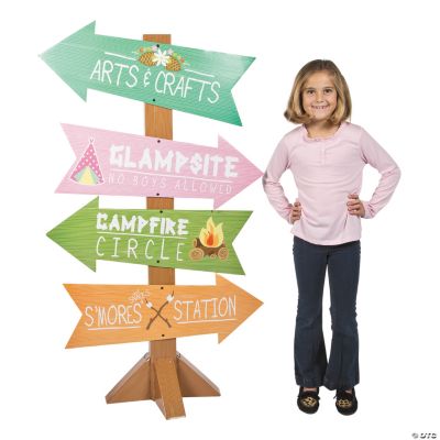 Camp Glam Directional Sign Cardboard Stand-Up - Discontinued
