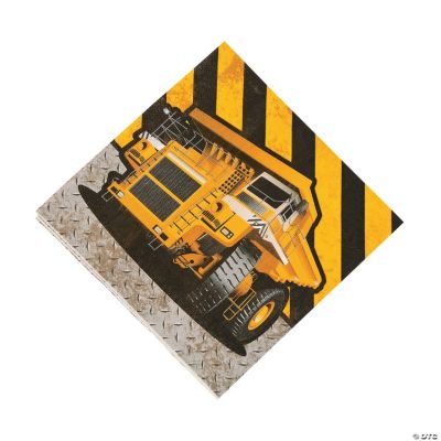 Construction Zone Dumptruck Luncheon Napkins - 16 Pc. | Oriental Trading