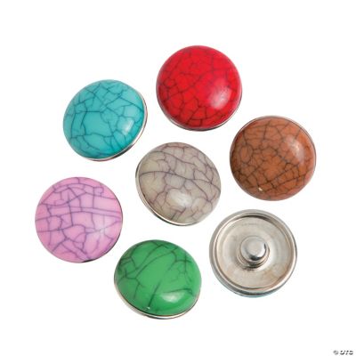 Large Crackle Snap Beads - 17mm - Discontinued