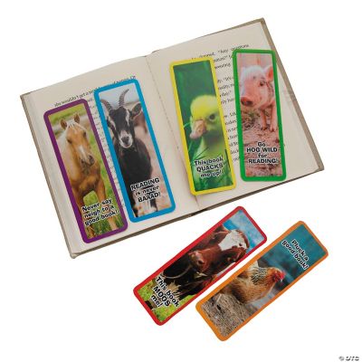 Bulk 48 Pc. Farm Animal Bookmarks | Oriental Trading