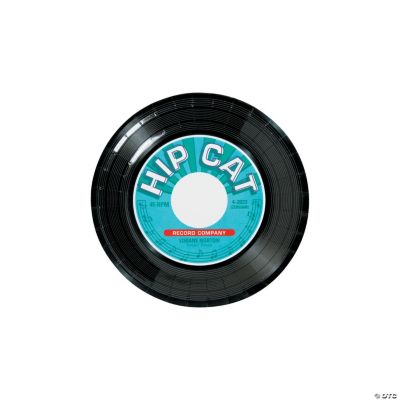 Rockin’ 50’s Party Record Paper Dessert Plates - 8 Ct. | Oriental Trading