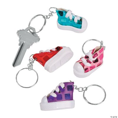 Mini Sequined Tennis Shoe Keychains - Discontinued