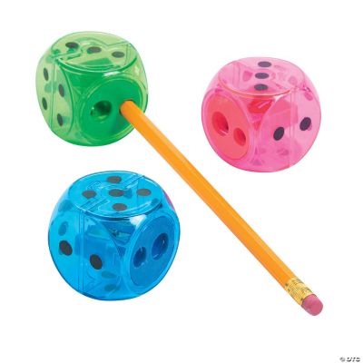 Colorful Dice Pencil Sharpeners - Discontinued