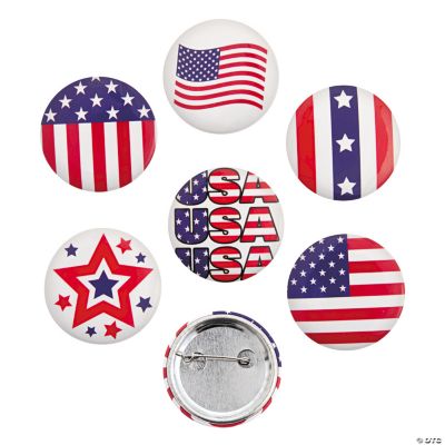 Patriotic Buttons - 24 Pc. | Oriental Trading