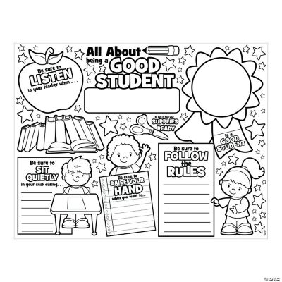 Color Your Own "All About A Good Student" Posters - Discontinued