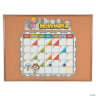 Superhero Bulletin Board Calendar - Discontinued