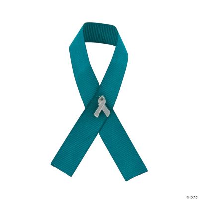 Teal Awareness Ribbon with Ribbon Pins