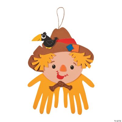 8 1/2" x 9" Smiling Scarecrow Handprint Craft Kit – Makes 12