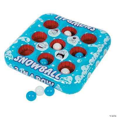 27" x 5" Inflatable Vinyl 3-in-a-Row Snowball Ball Toss Game | Oriental ...
