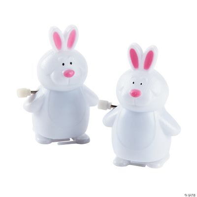White Bunny Wind-Ups - 12 Pc.