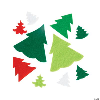 Bulk 100 Pc. Christmas Tree Self-Adhesive Shapes - Discontinued