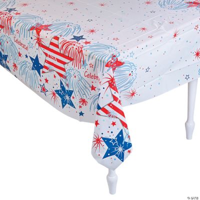 USA Fireworks Plastic Tablecloth - Discontinued
