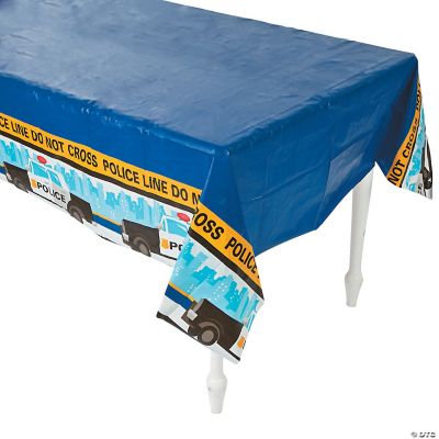 54" x 108" Police Party Plastic Tablecloth