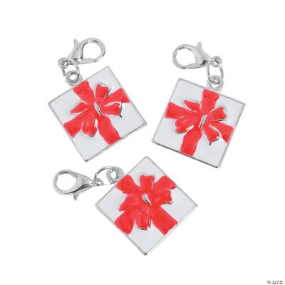 Enamel Christmas Gift Charms with Lobster Clasp - Discontinued