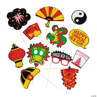 Chinese New Year Photo Stick Props - 12 Pc. - Less Than Perfect ...
