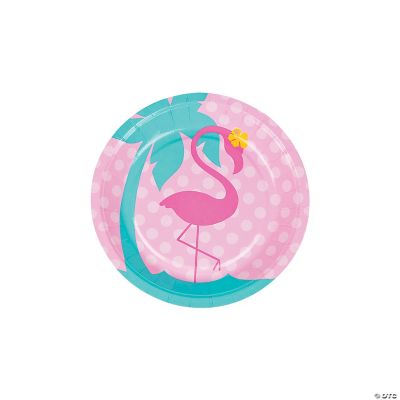 Flamingo Paper Dessert Plates - 8 Ct. | Oriental Trading