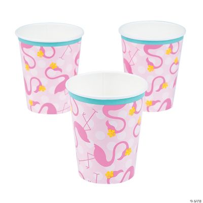 9 oz. Flamingo Pink Polka Dot Disposable Paper Cups - 8 Ct. | Oriental ...