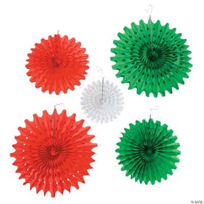 Fiesta Party Tissue Paper Hanging Fans - Discontinued