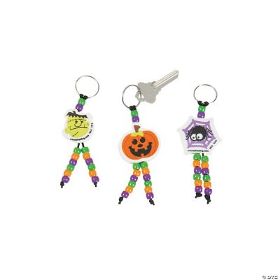 1 3/4" x 4 3/4" Bulk Halloween Beaded Keychain Craft Kit - Makes 50