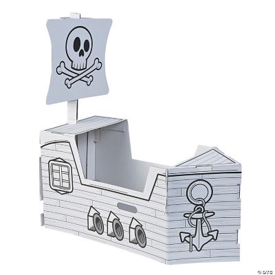 Color Your Own Pirate Ship Box Costume - Discontinued