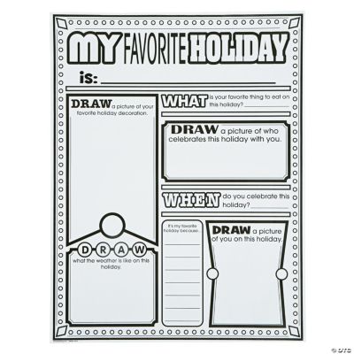 Color Your Own “All About My Favorite Holiday” Posters - Discontinued